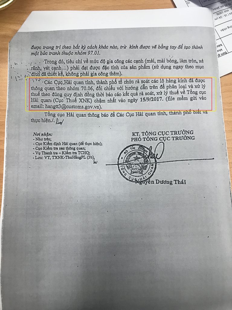 "TRUY THU THUẾ " VÀ cuộc "ĐẠI PHẨU " cho mặt hàng kính xây dựng HS code ...